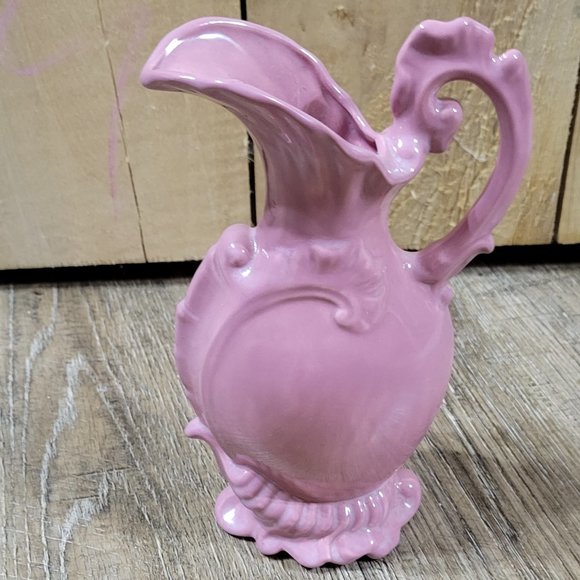 unbranded | Art | Vintage Handcrafted Ceramic Mauve Pitchervase 9 Inch ...